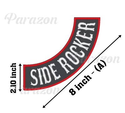 Custom Embroidered Side Rocker Vest Patch Motorcycle Biker Patch Club ...