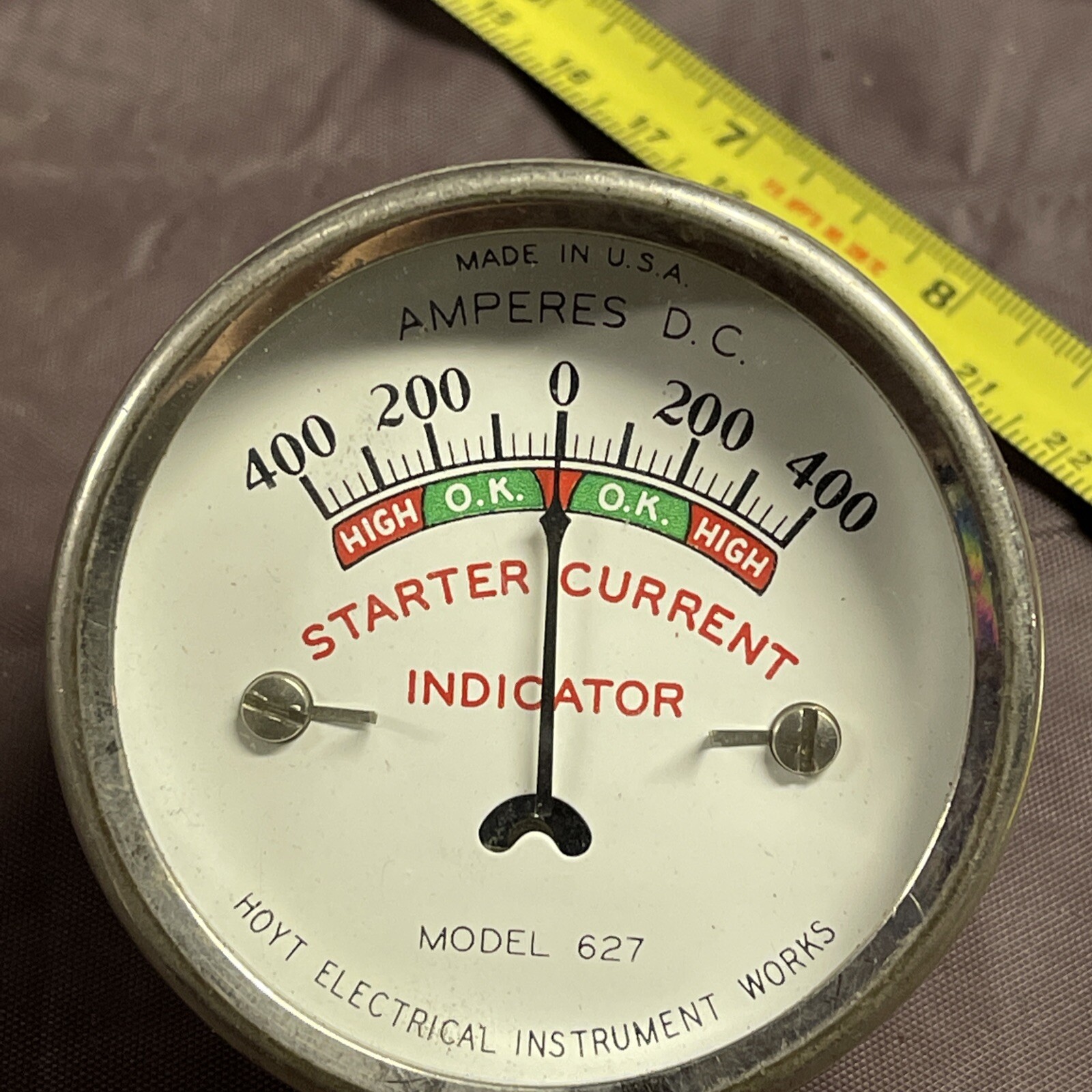 REDUCED - Hoyt Model 627 Starter Current Indicator 400 AMPERES DC Good ...