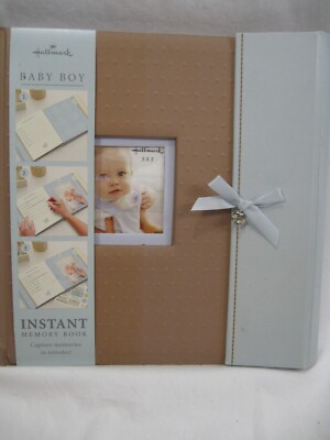 Hallmark Baby Boy 9" X 9" Instant Memory Book Front Photo Insert Blue ...