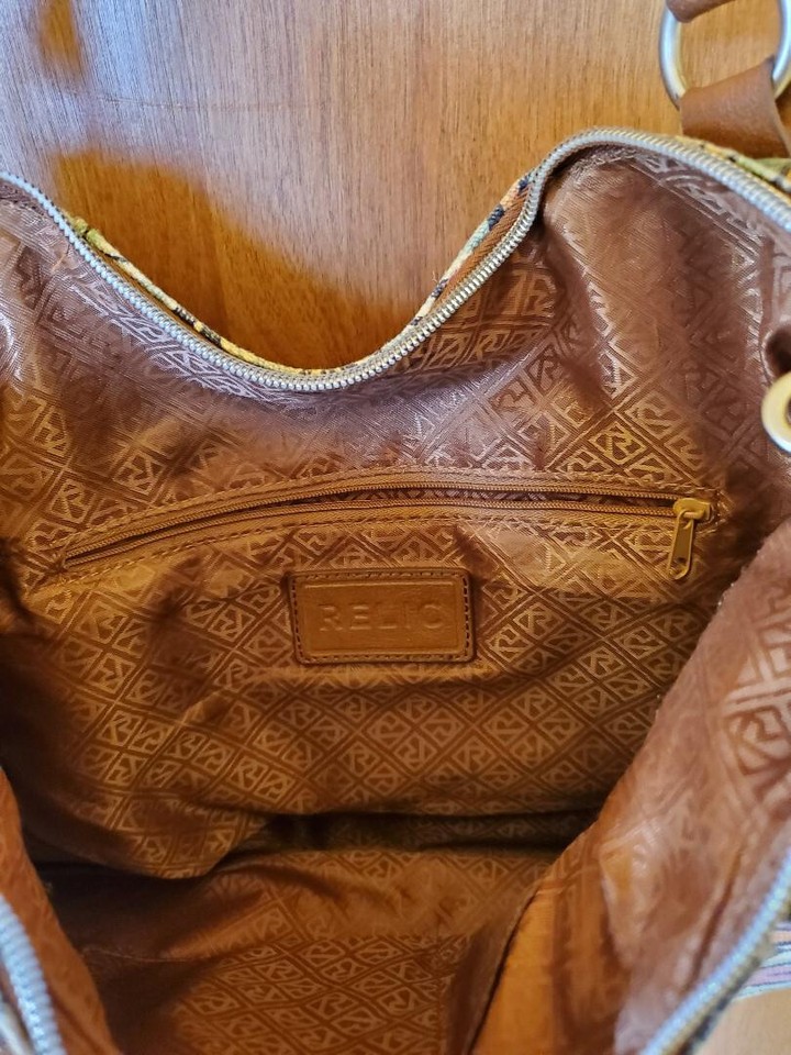 Relic Handbag Women Multicolor Floral Canvas Satchel Lined Purse ...