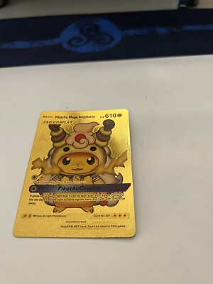 Gold Pikachu Cosplay Tcg Card Token | eBay