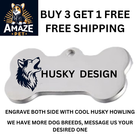 LASER ENGRAVING STAINLESS STEEL DOG CAT PET TAG - CUSTOM BREEDS - BOTH ...