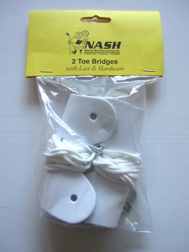 Nash Sports Hockey Goalie Toe Bridge with hardware! 2 Pack, White ...