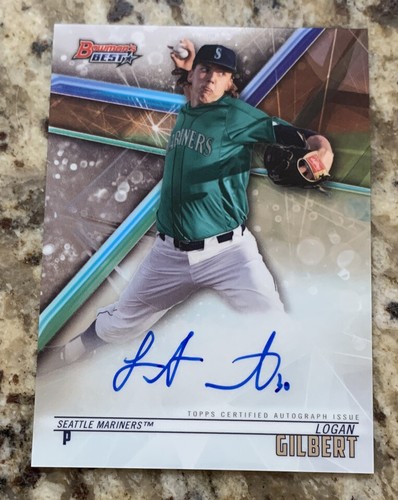 2018 Bowman's Best Autograph Logan Gilbert B18–LG Seattle Mariners RC ...