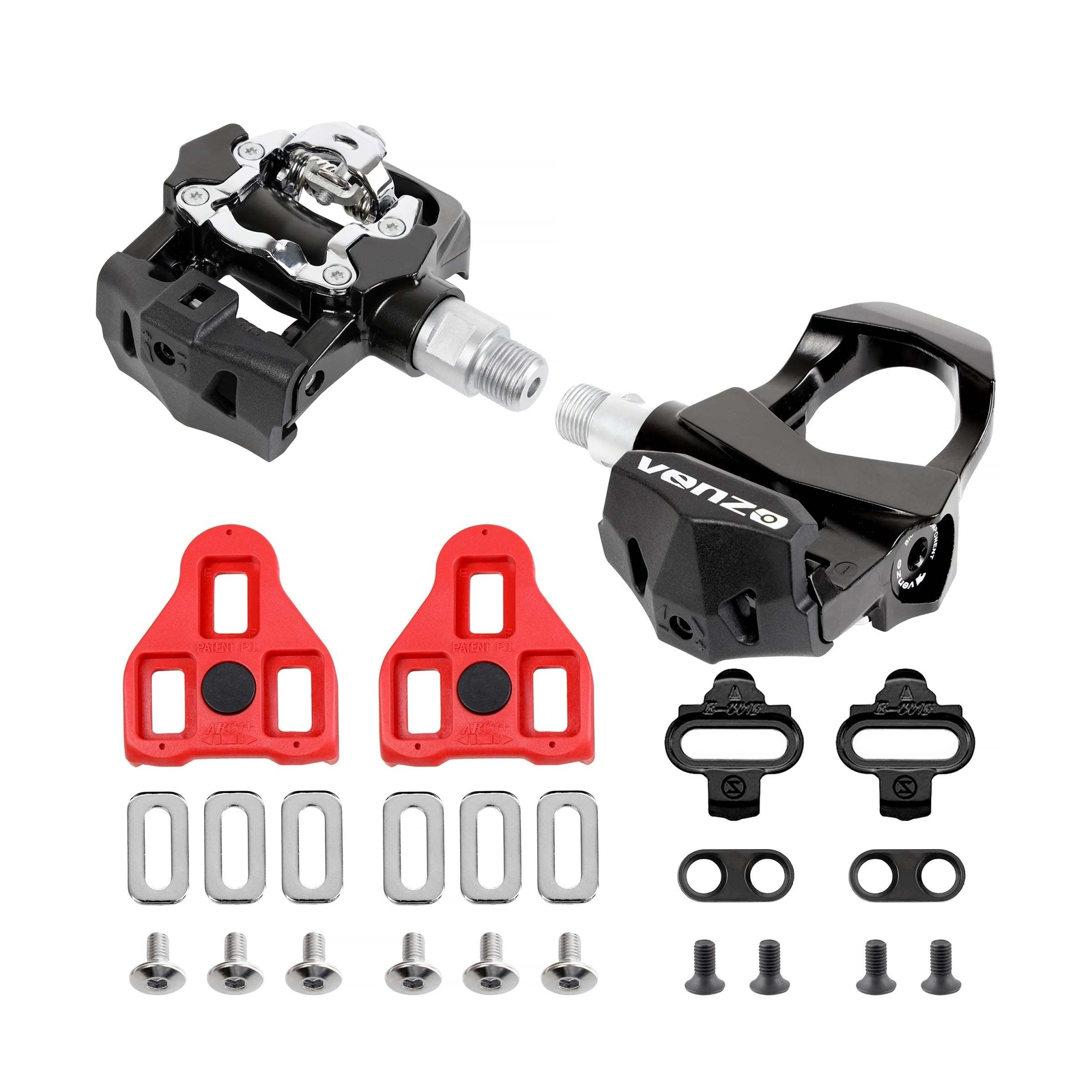 VENZO 3 in 1 Look Delta, Toe Cage, SPD Compatible with Indoor Bike ...