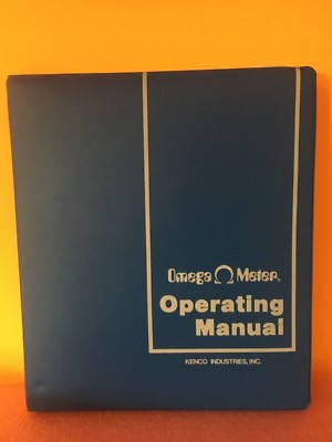 Omega Meter Model 600 Operator's Manual | eBay
