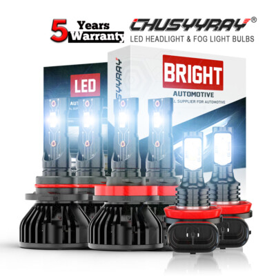 For Ford Edge 2007 2008 2009 2010 Combo 6x LED Headlight Bulbs + Fog ...