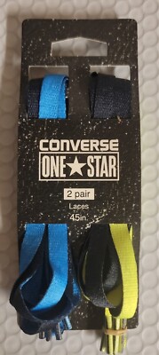 Converse One Star Blue/Neon Yellow Laces 2 Pack 45in | eBay