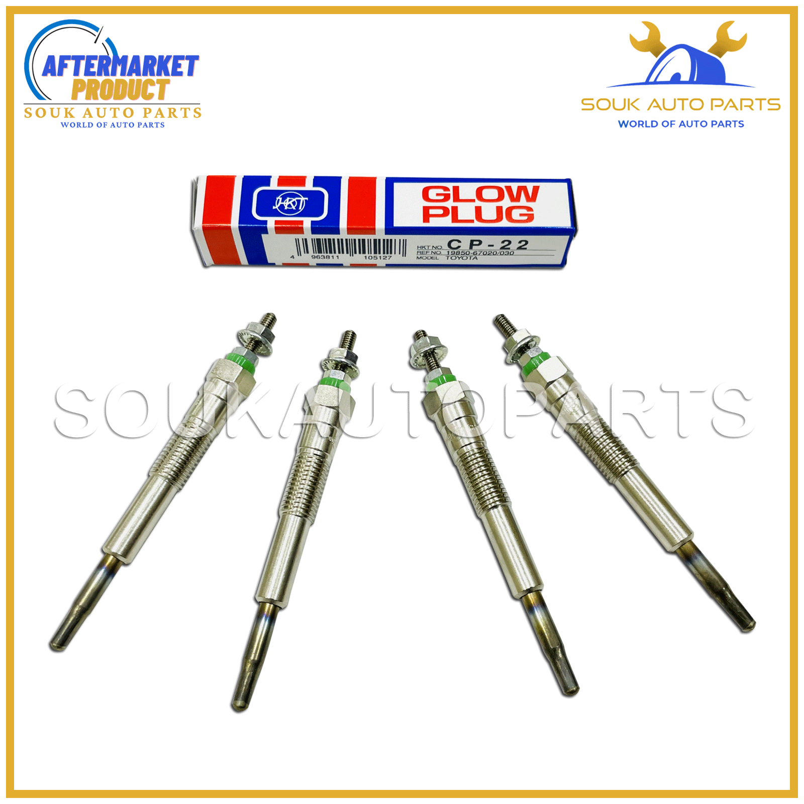 19850-67020/30 HEATER GLOW PLUG SET 1KZ-TE For Toyota HILUX INNOVA 3 ...