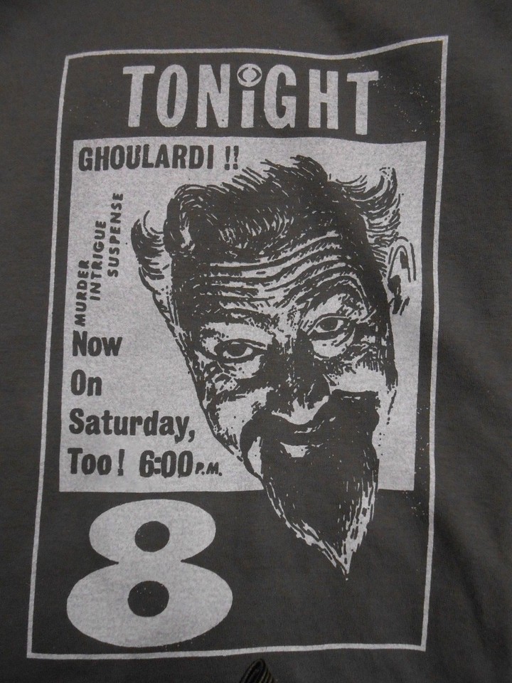 Ghoulardi in Cleveland Saturdays at 6:00 TV Dk Gray T Shirt - Men's S ...