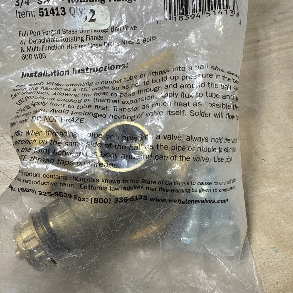 Webstone 51413 3/4" SWT Rotating Flange | eBay