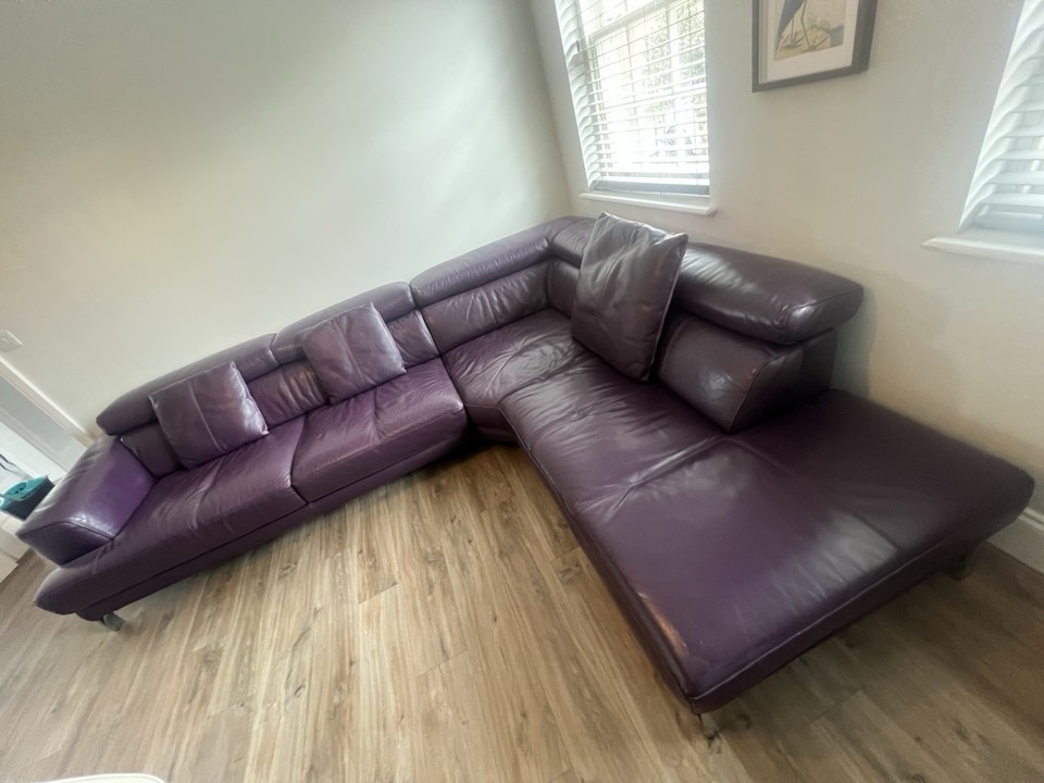 DFS Leather Corner Sofa | eBay UK
