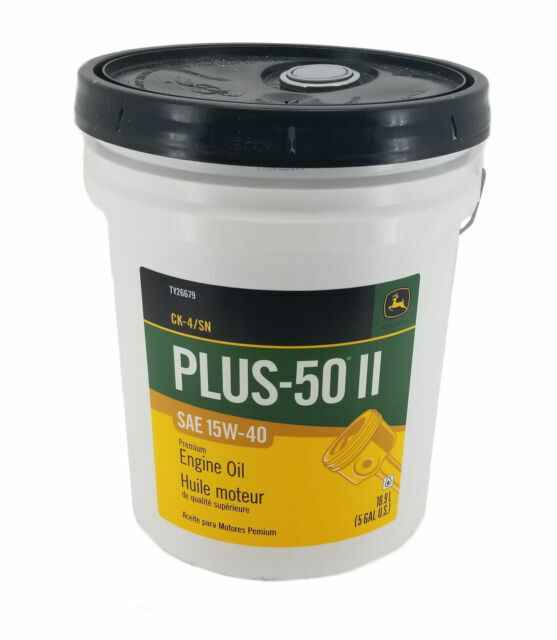 John Deere Plus-50 II CJ-4 15W-40 Diesel Motor Oil Bucket - 5Gal ...