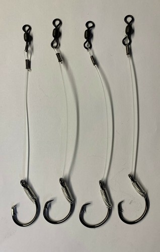 4 Pieces Heavy Duty Hatteras Style Drum Rig OBX Fish Finder Rig Red ...