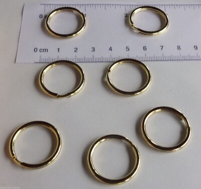 25 Solid Brass Split Key Rings 24mm / 0.97"/ 1" Non Corrosive No Nickel ...