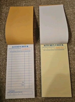 NEW Lot Of 18 Guest Check Receipt Books 2-Part 50 sets per book | eBay