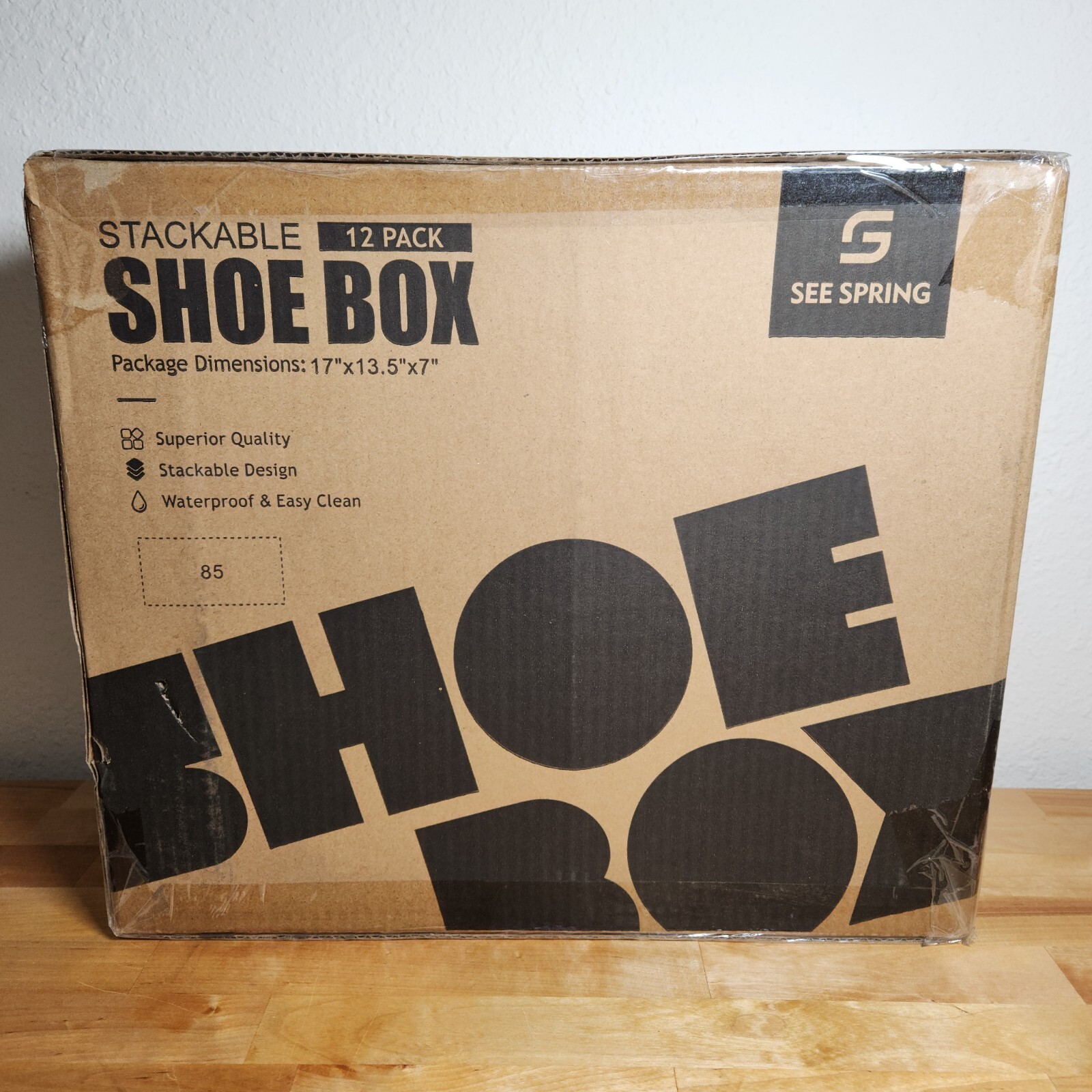 SEE SPRING 12 Pack XX-Large Shoe Storage Display Box Fit Size 13 (Clear ...