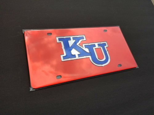KU UNIVERSITY OF KANSAS Laser Cut Acrylic License Plate ON Thick ABS ...