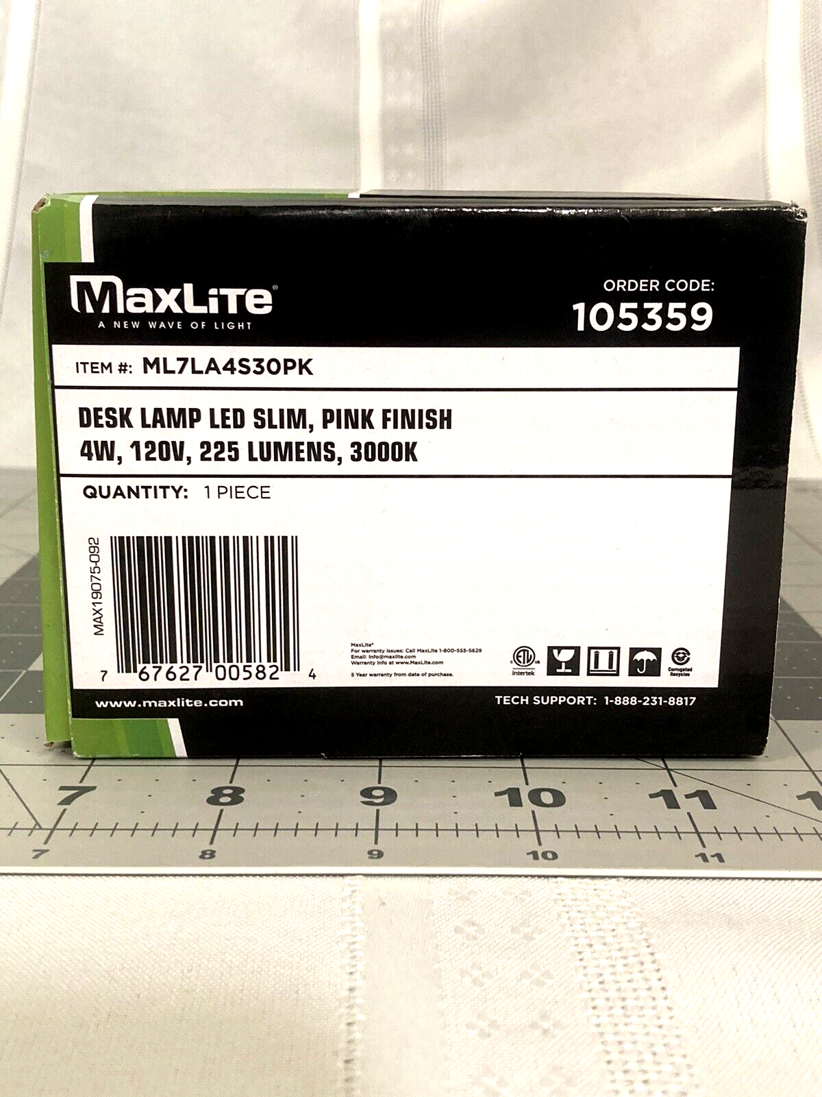 MaxLite Slim LED Desk Lamp with USB Port Pink Finish Adjustable Neck ...