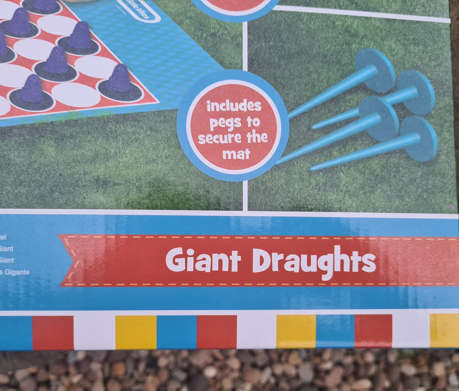 Draughts Board Game-Giant version- Indoor & Outdoor. FAMILY FUN, FAST ...