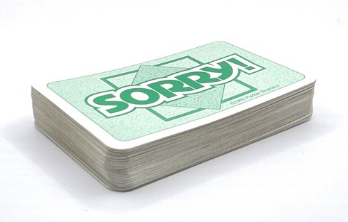 Sorry Game Complete Card Deck Replacement Set - Green Back | eBay