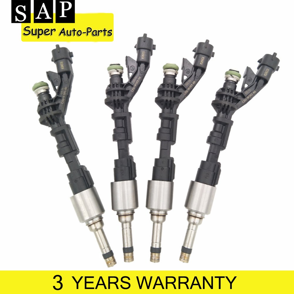 Set of 4 Fuel Injectors CJ5G-9F593-AA Fits For Ford Fiesta 1.6 ST C-MAX ...