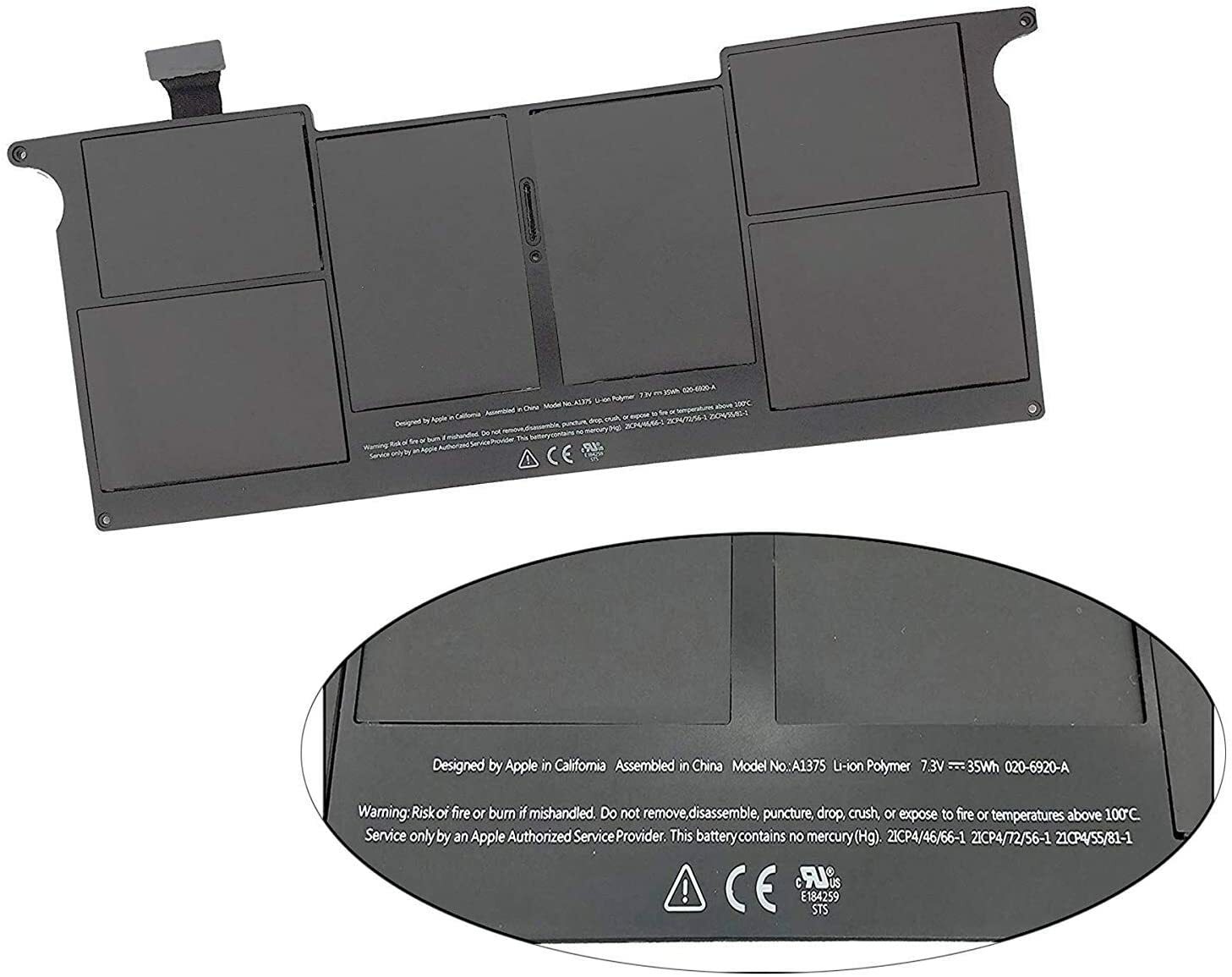 Original A1375 Battery for Apple MacBook Air 11" A1370 Late 2010 MC506 ...