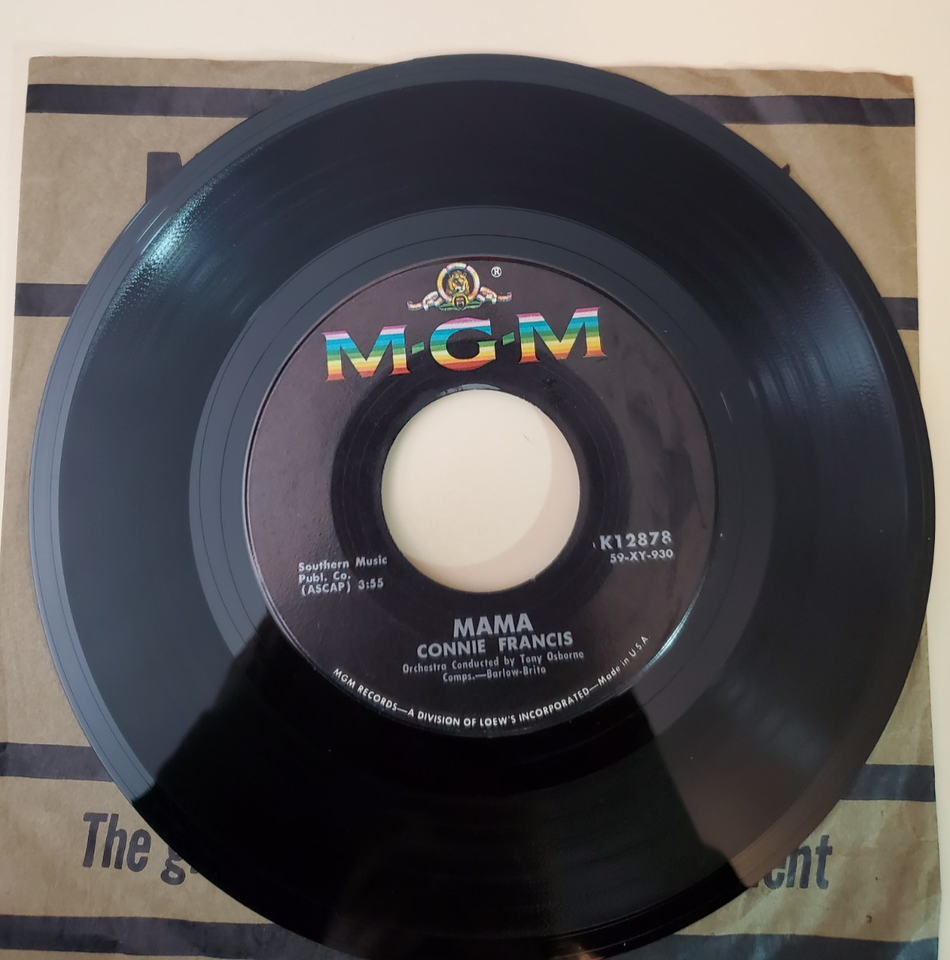 Connie Francis MAMA / TEDDY (ROCK N ROLL 45) #12878 PLAYS VG++ | eBay