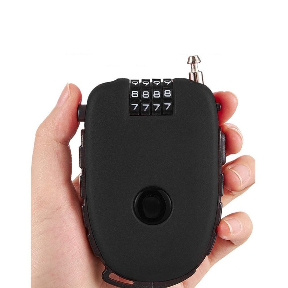 Retractable Wheel Steel Cable Password Lock Anti-Theft Motorcycle ...