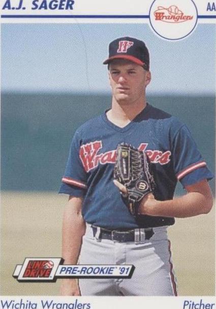 1991 Line Drive Pre-Rookie - AA A.J. Sager #617 (RC) for sale online | eBay