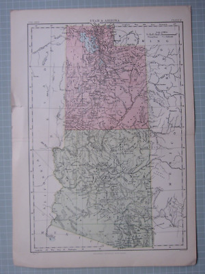 Pre-1900 - Map Of Arizona