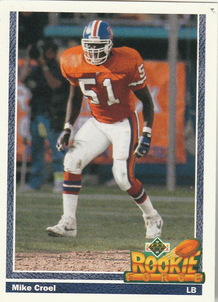 FREE SHIPPING-MINT-1991 Upper Deck #606 Mike Croel Broncos PLUS BONUS ...