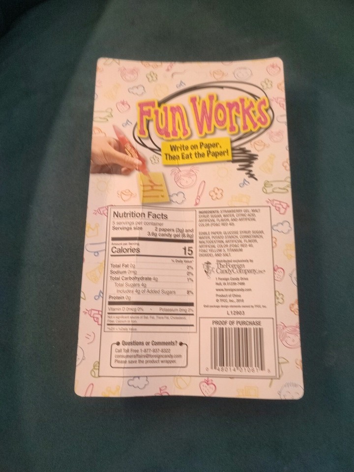 FUN WORKS - WRITE on paper and pen, then EAT! edible paper candy by the ...