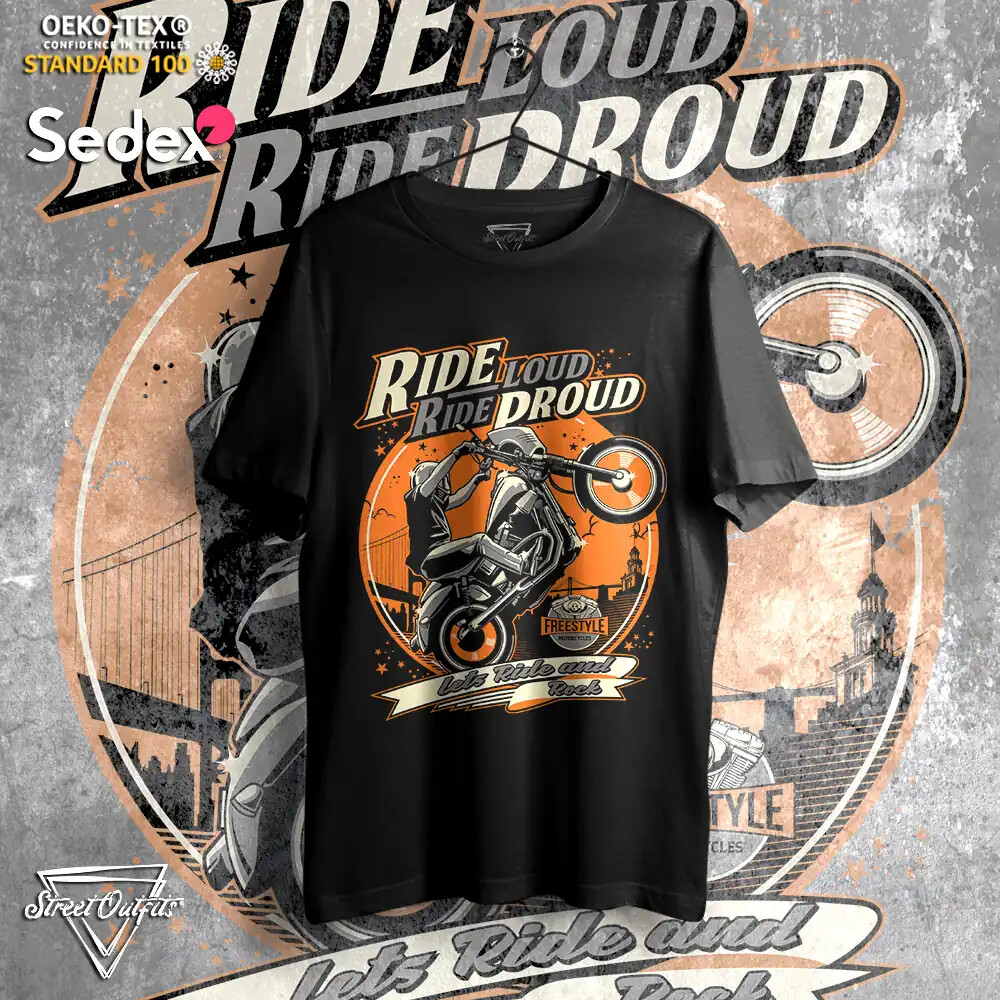 Motorcycle T-Shirt Biker British Bike Motorbike Motor Speed Racing Gift ...