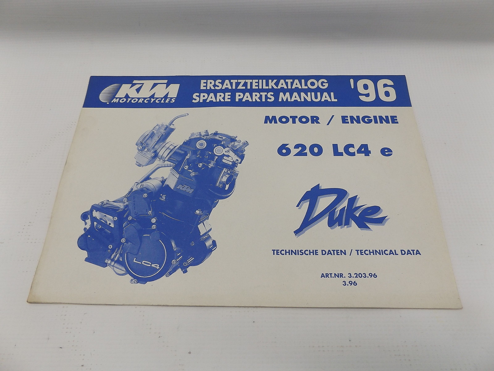 KTM 320396396 1996 620 / LC4 ENGINE SPARE PARTS MANUAL | eBay
