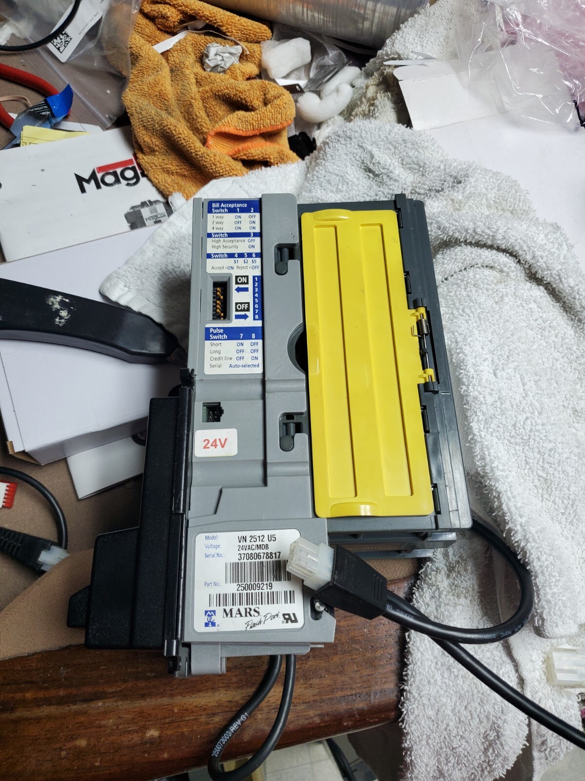 mars mei vn 2512 u5 1. 2. 5 dollar bills Bill Acceptor Validator 24v mdb | eBay