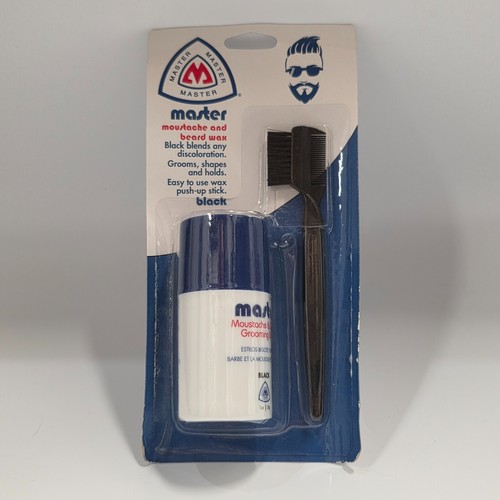 Master Mustache & Beard Grooming Wax Stick BLACK with Comb 1 oz Well ...