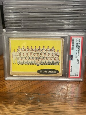 1962 VENEZUELA TOPPS CARDINALS TEAM #61 MUSIAL PSA 1 3473 | eBay