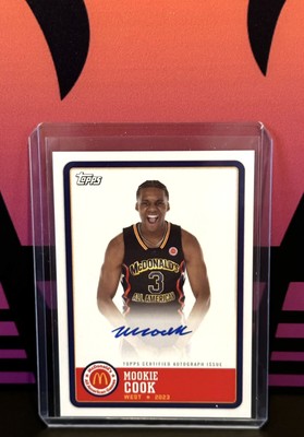 2023 TOPPS CHROME ALL AMERICAN MOOKIE COOK AUTO MCDONALD'S ALL AMERICAN ...