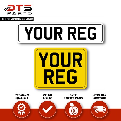 Front And Rear Number Plates for Truck, 4x4 Trailer, Caravan 100% MOT ...