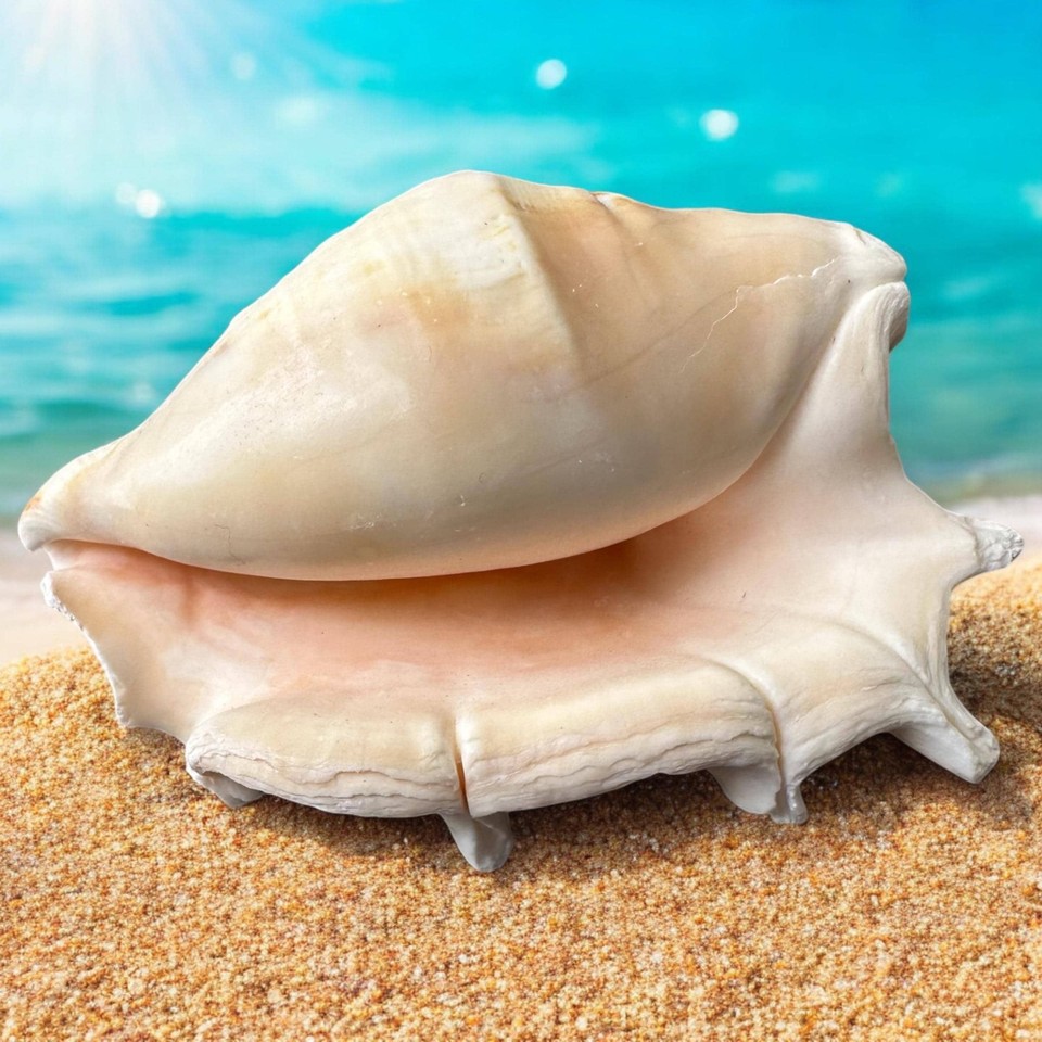 Large Conch Spiky Rare Seashell Decorative Big Sea Shell Beach Coastal ...