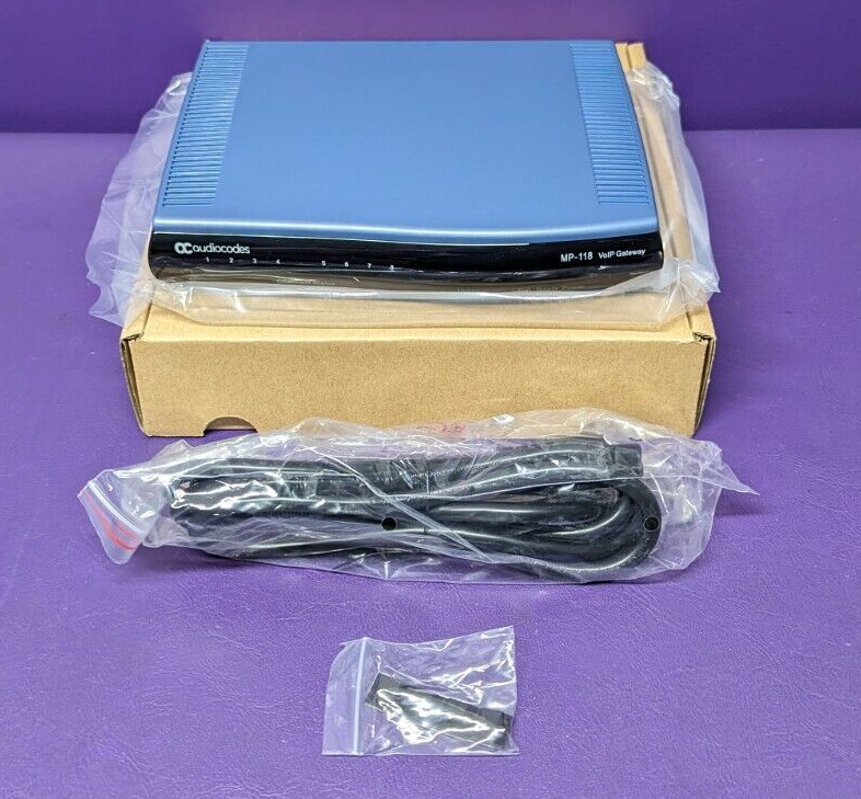 New AudioCodes 8-Port FXO VoIP Gateway MP118/8O/SIP MP-118 /8FXO/3AC