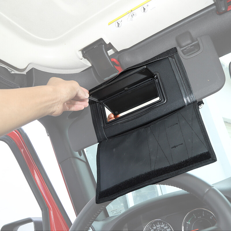 Sun Visor Mount Glass flashlight Organizer Storage Bag Accessories ...