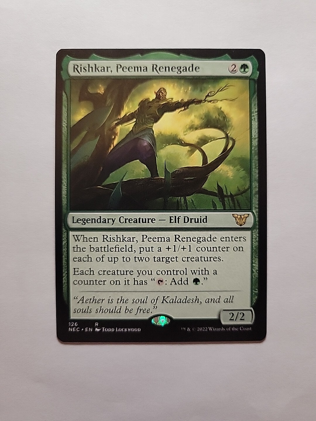 MTG Rishkar, Peema Renegade Commander: Kamigawa: Neon Dynasty 126 ...