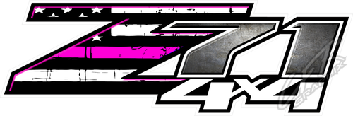 Set of 2 - Z71 Decal Sticker GMC Sierra Chevy Silverado - GLOSSY PINK ...