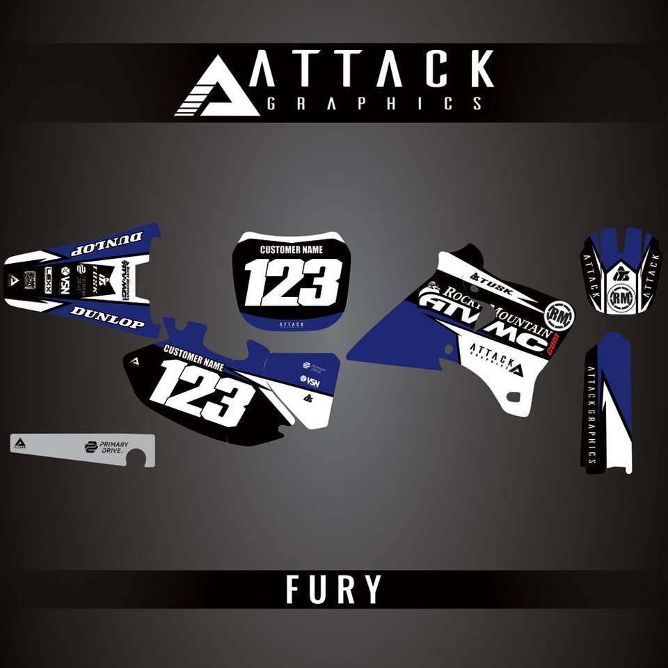 Attack Graphics Custom Fury Complete Bike Graphics Kit For Yamaha ...