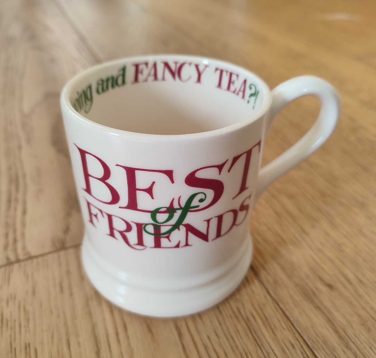 Emma Bridgewater 0.5 1/2 pint mug CHRISTMAS TOAST Best of Friends red ...