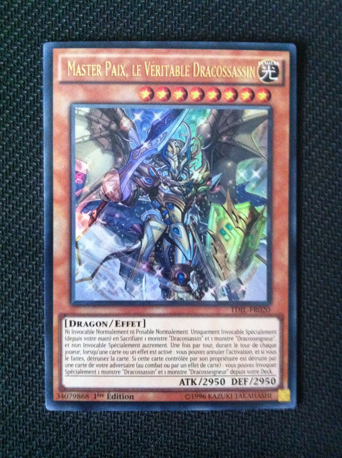 Yu-Gi-Oh master paix, le v ritable dracossassin TDIL FR020 | eBay