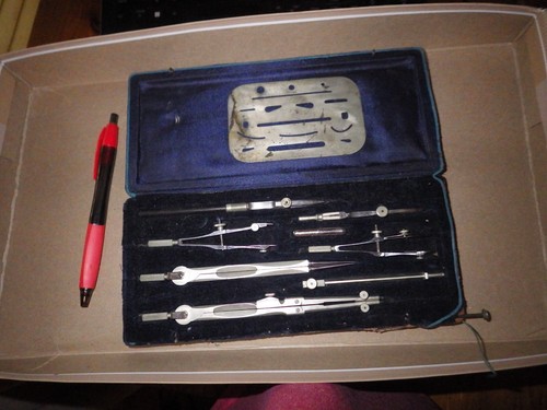 Geometry, Mathematics Drawing set in box, antique. | eBay