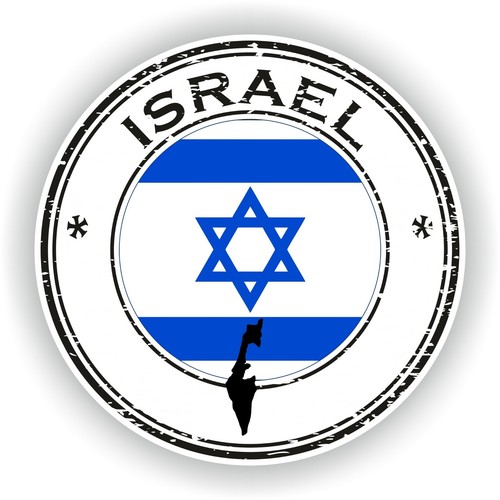 Israel Round Flag Sticker / High Resolution Vinyl Waterproof | eBay UK